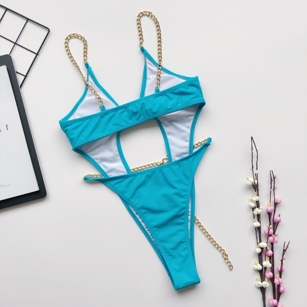 Wholesale High Cut Sexy One Piece Chains Swimwear Global Lover