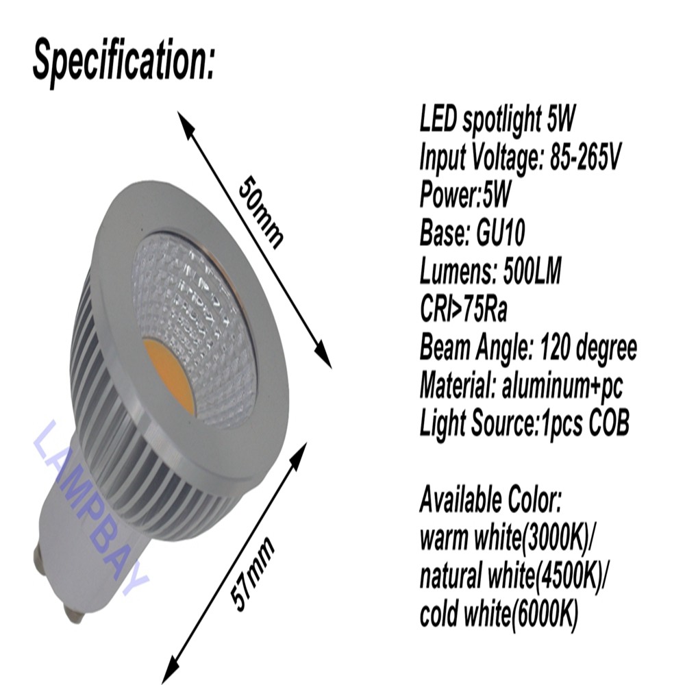 Led Spotlights 5w Gu10 85 265v And Mr16 12v Bulbs 500 Lumens Replace To