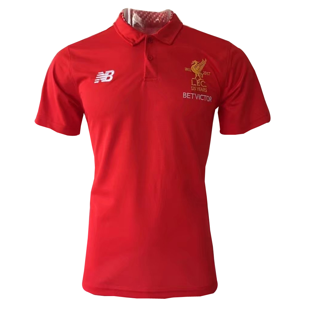 US$ 15.80 - Liverpool Polo Shirt Red 2017 - www.fcsoccerworld.com