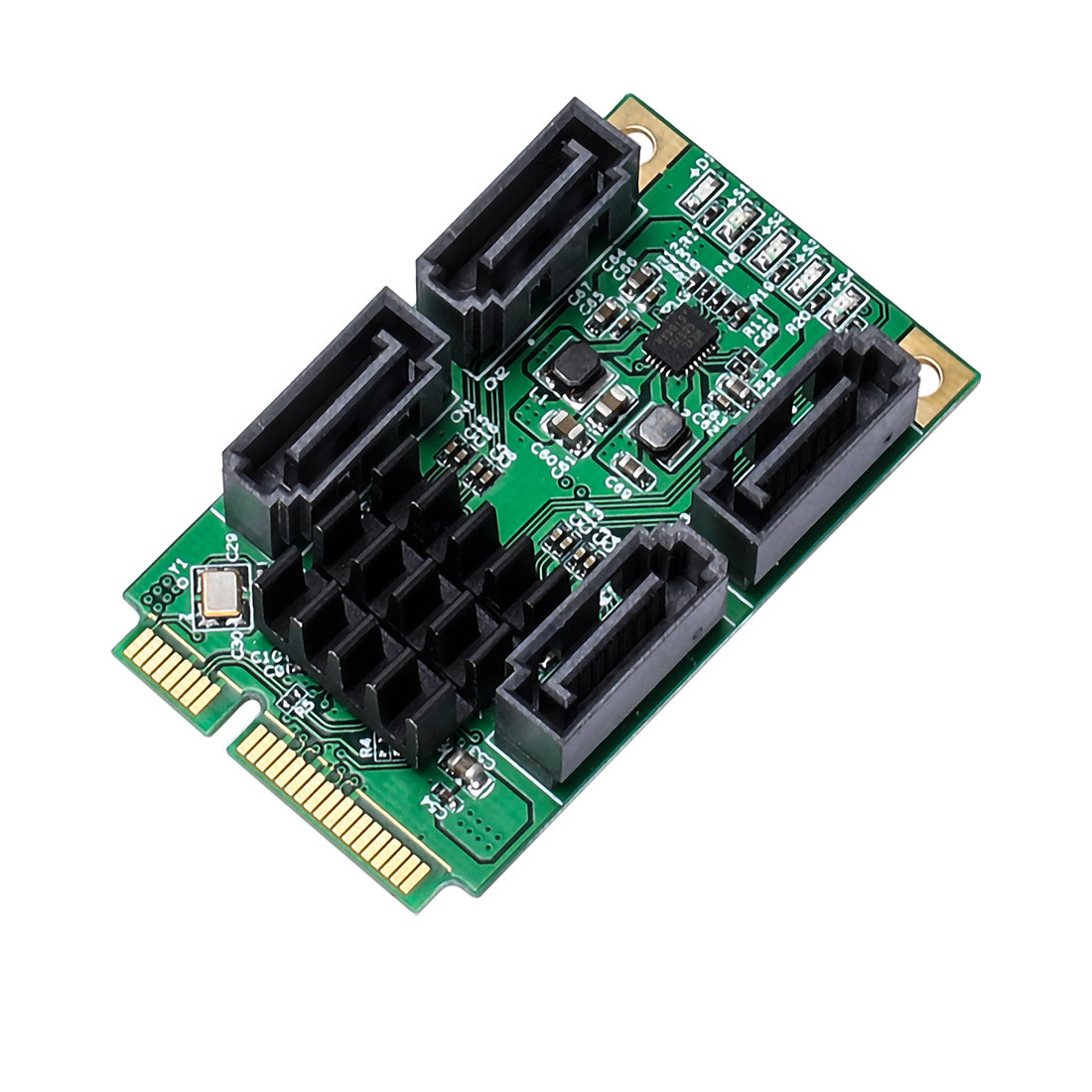 XT-XINTE 4 Ports SATA III 6Gbps Mini PCIE PCI-Express 88SE9215 ...