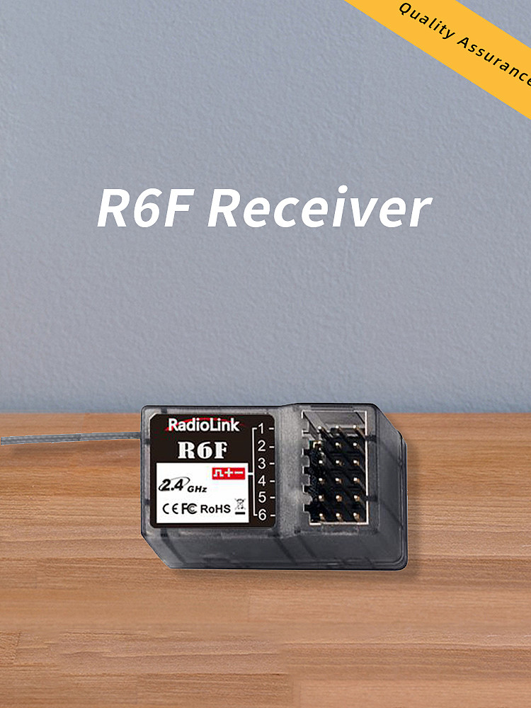 RadioLink R6F 2.4Ghz 6CH 6 Channel RC Car Receiver for RC6GS RC4GS RC3S RC4G T8FB RC Transmitter ...