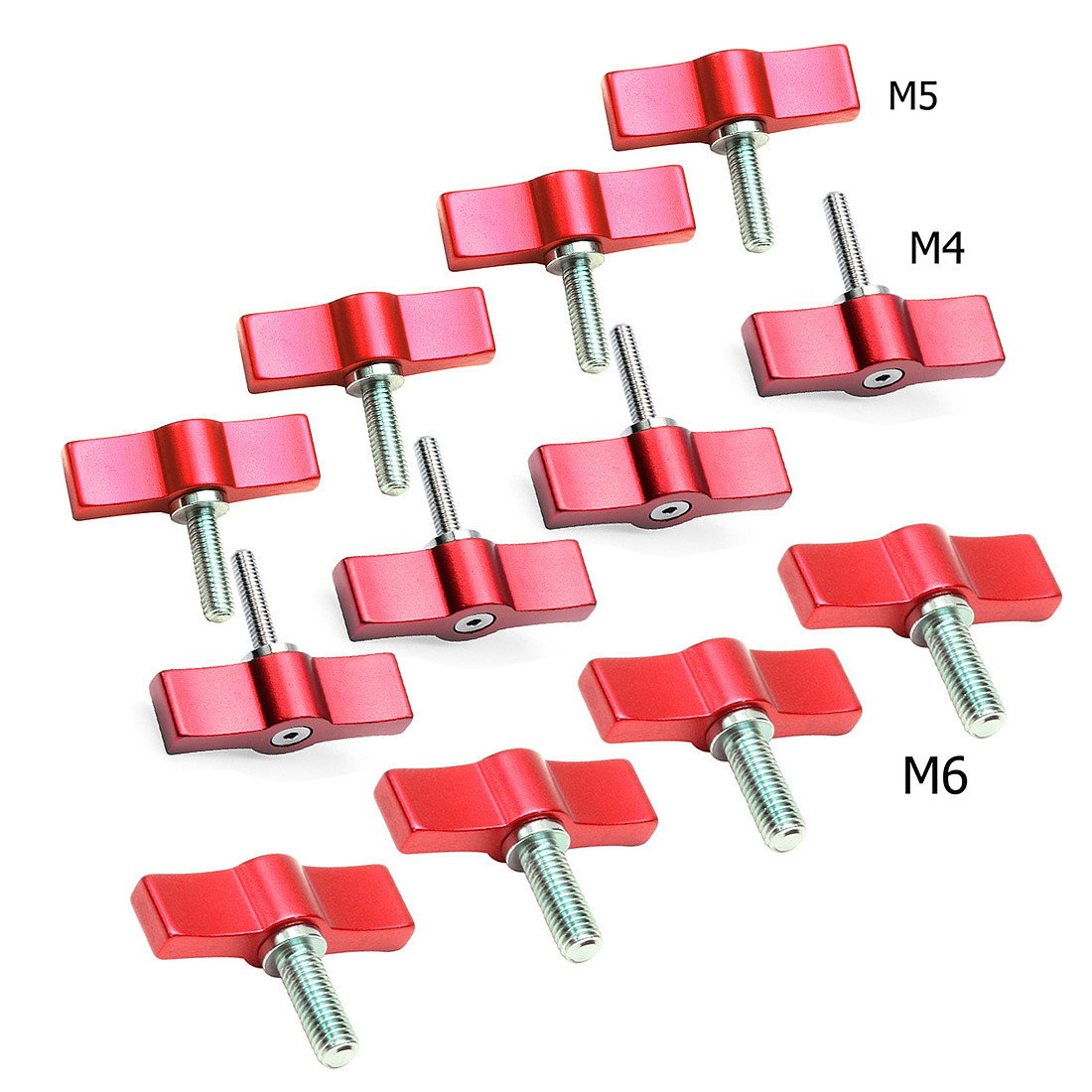 BGNING Hand Tighten Screw Aluminum Alloy Handle Adjustable Screws M4 M5 ...