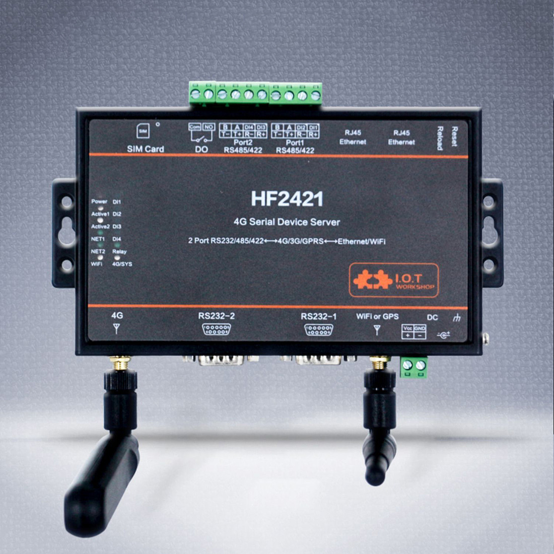 XT-XINTE New 4G GNSS Serial Device Server HF2421G RS232 RS485 RS422 to ...