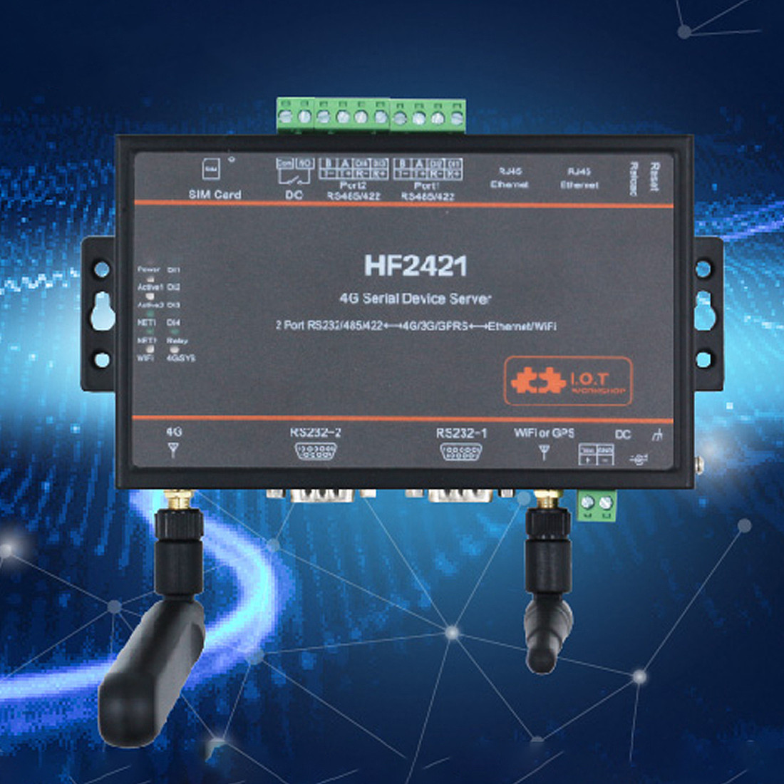 XT-XINTE New 4G GNSS Serial Device Server HF2421G RS232 RS485 RS422 to ...