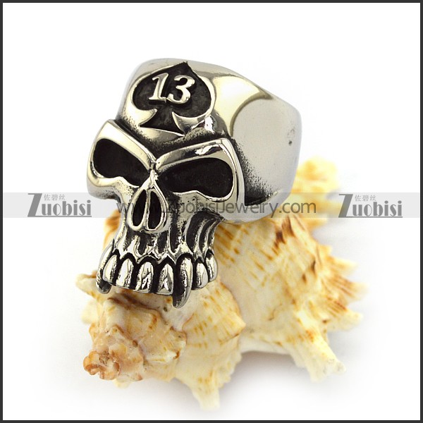 13 Skull Ring r003759 - Zuobisi Jewelry