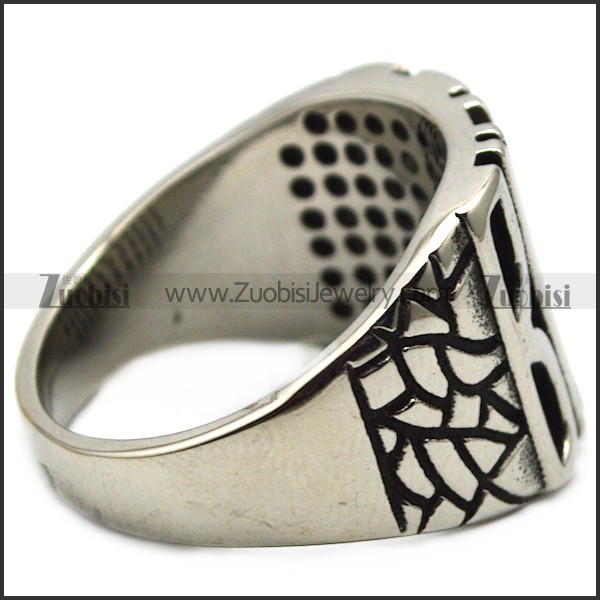small stainless steel biker ring r005951 - Zuobisi Jewelry