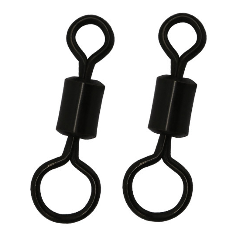 Wholesale Matte Black Carp fishing Rolling swivels