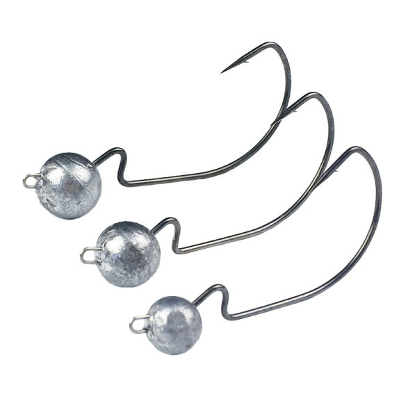 Lead Jig Head Fishing Hook 3.8g 7.5g 10.5g Hardhead Jigheads with Wide ...