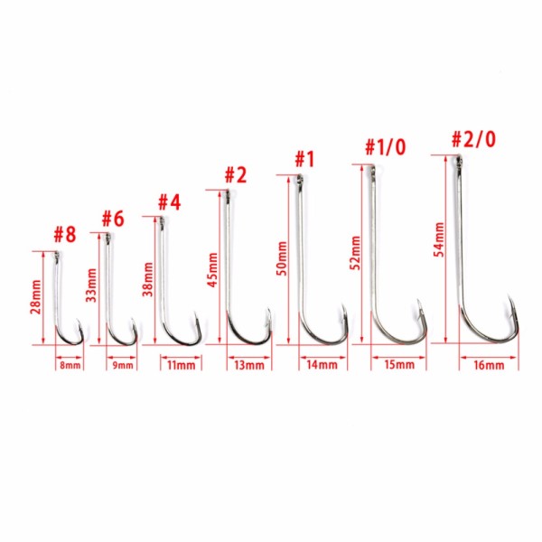 Fishing Hook Long Shank Beak Octopus Rig Making Hooks Various Fishhook ...