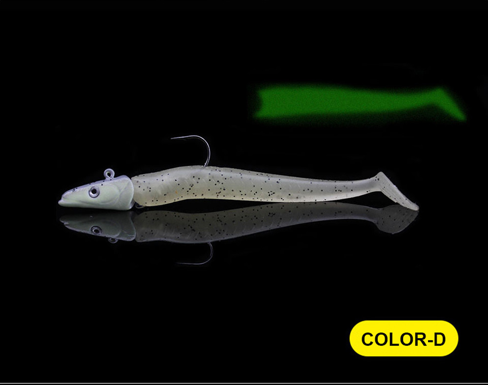 Lead Head Jigs Soft Fishing Lures with Hook Sinking Swimbaits for ...