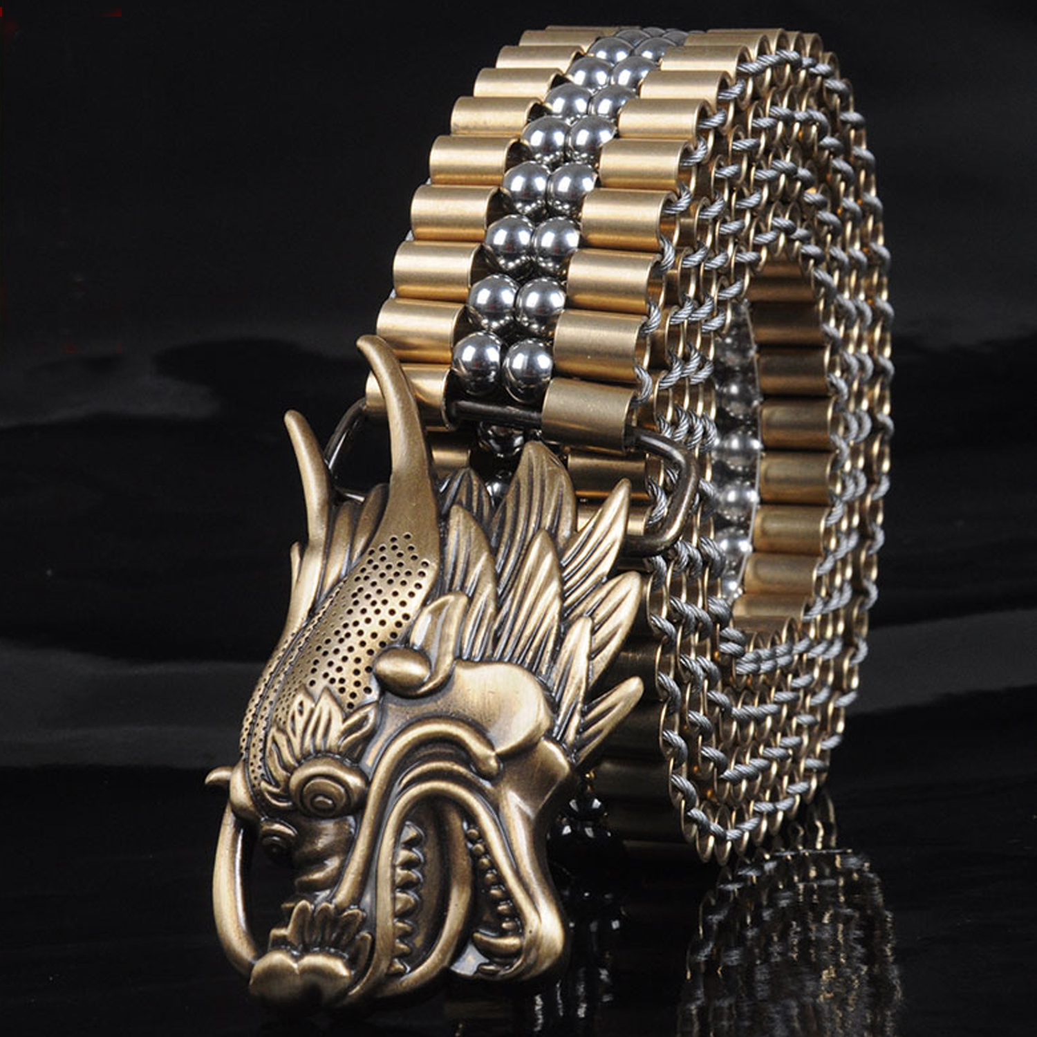 US$ 235.00 - handmade brass stainless steel belt - www.pindarave.com